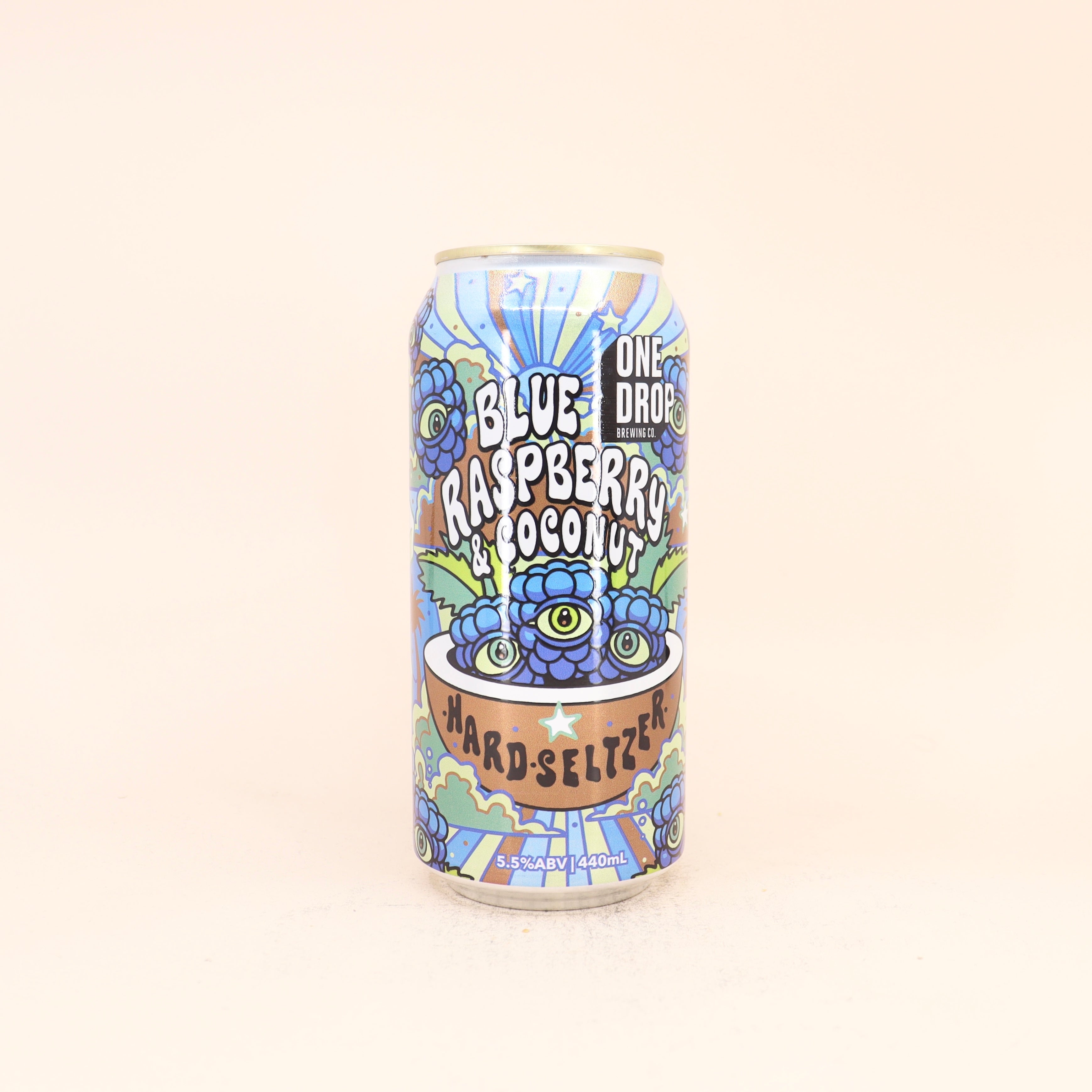 One Drop Blue Raspberry and Coconut Hard Seltzer Can 440mL – Beermash
