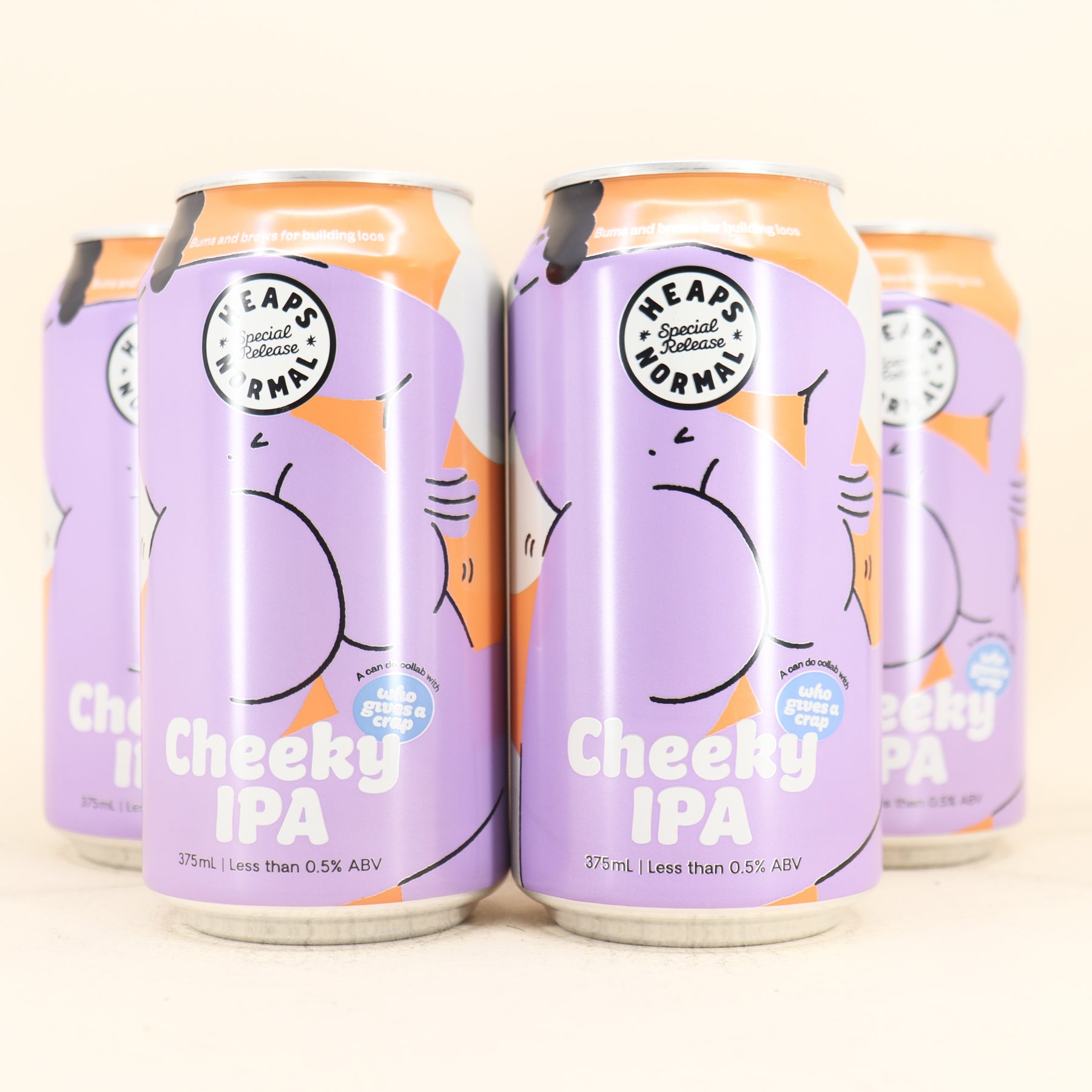 Heaps Normal Cheeky Non Alcoholic IPA Can 375ml 4 Pack – Beermash