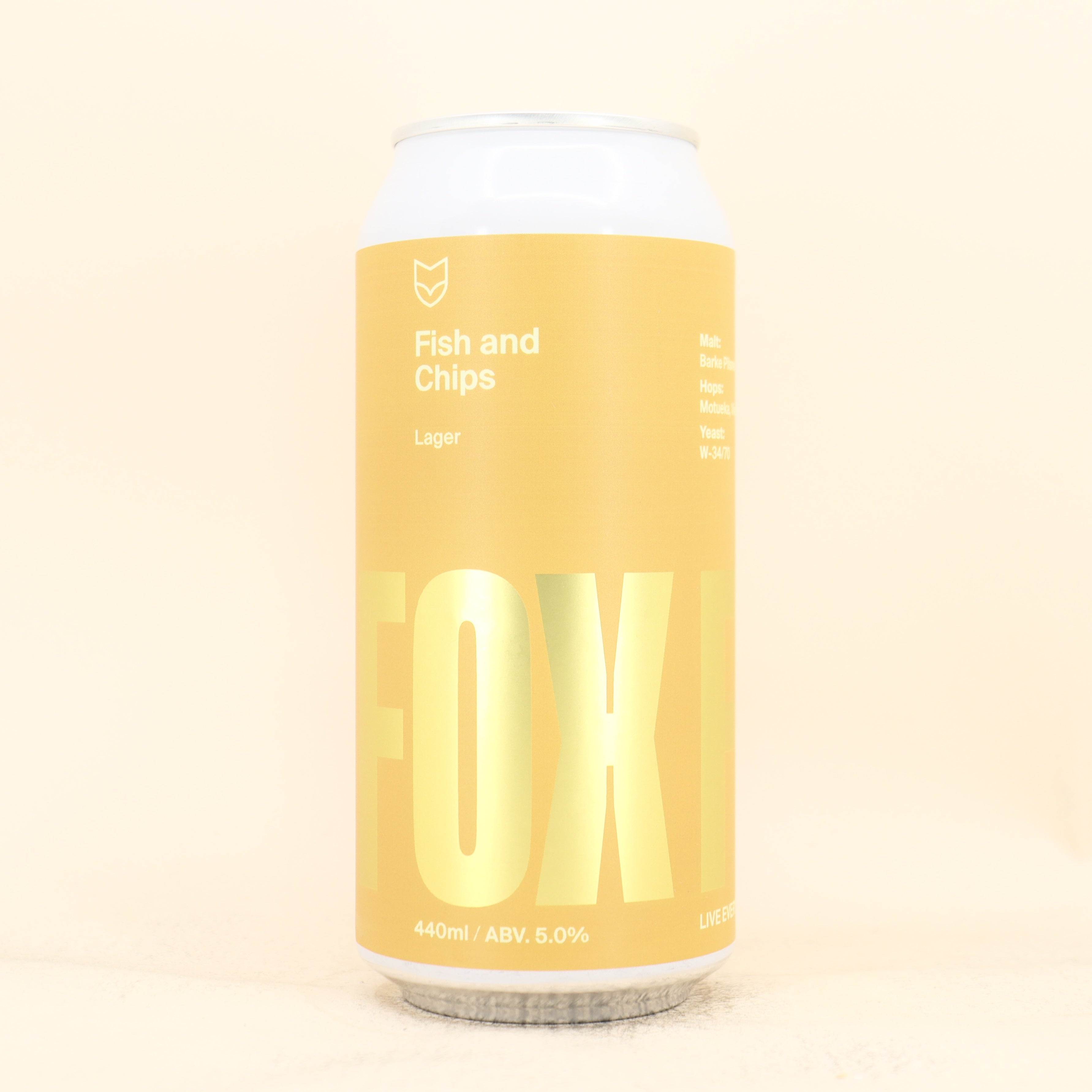 Fox Friday Fish & Chips Lager Can 440ml – Beermash