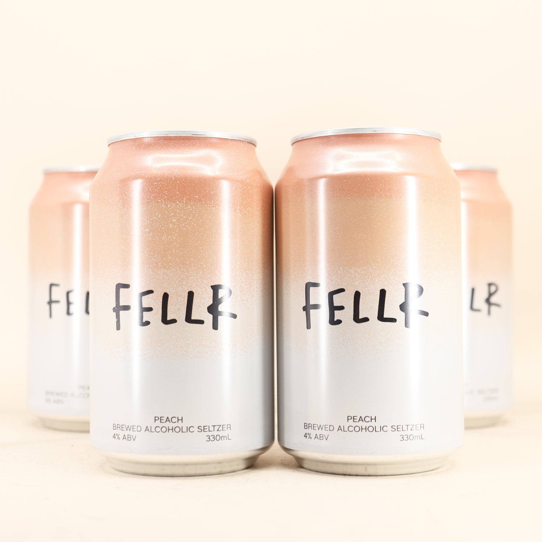 Fellr Peach Seltzer Can 330ml 4 Pack – Beermash
