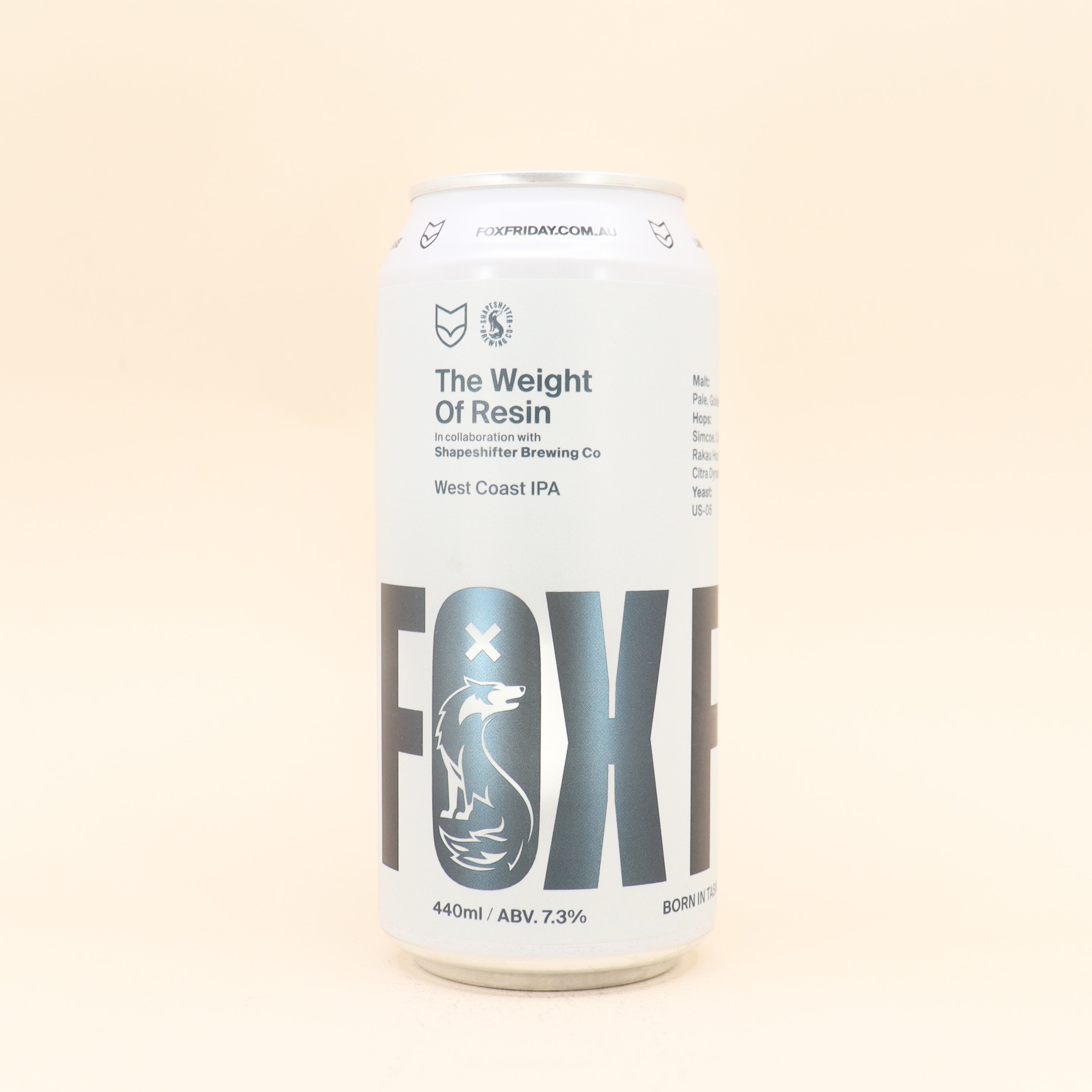 Fox Friday The Weight Of Resin West Coast IPA Can 440mL – Beermash