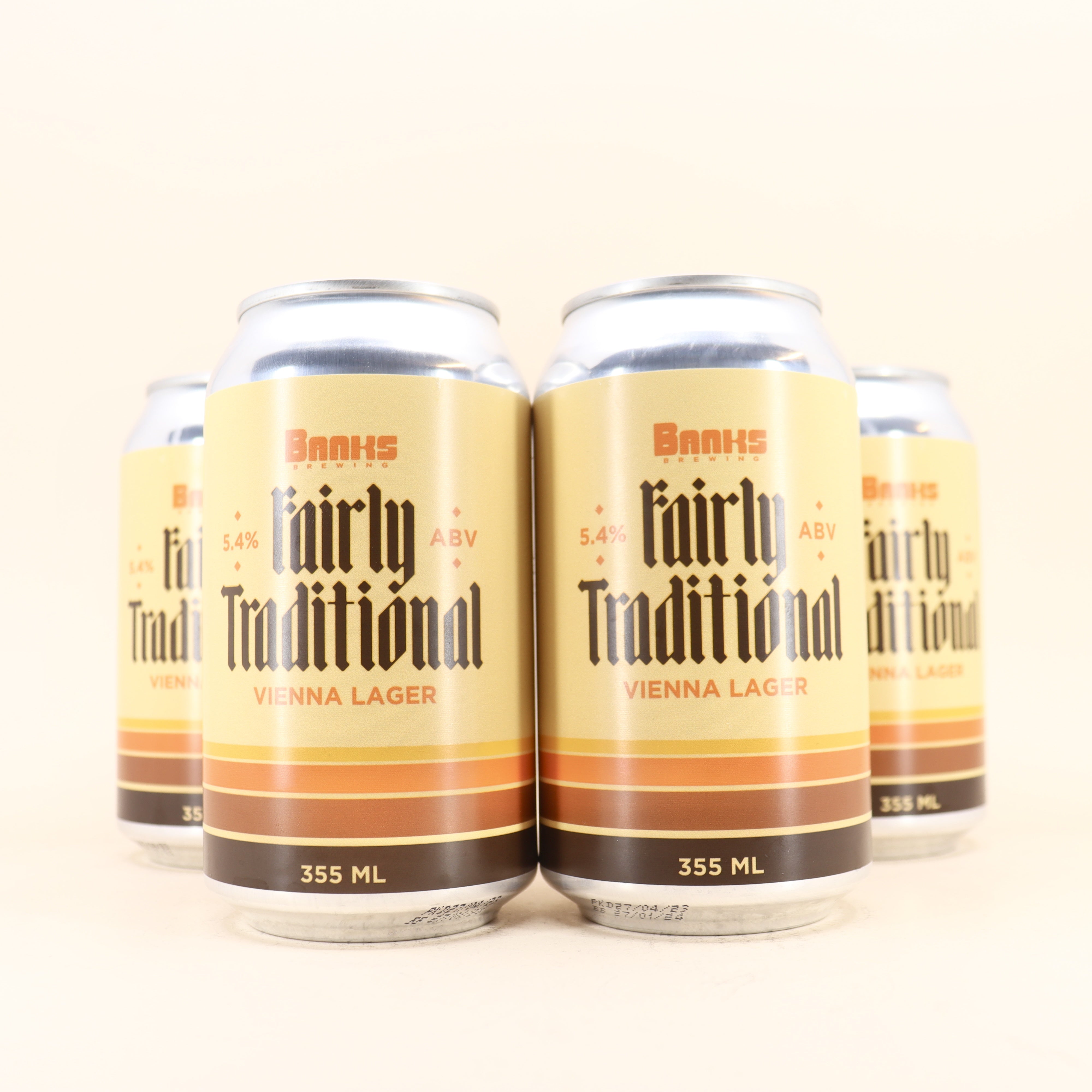 Banks Fairly Traditional Vienna Lager Can 355ml 4 Pack – Beermash