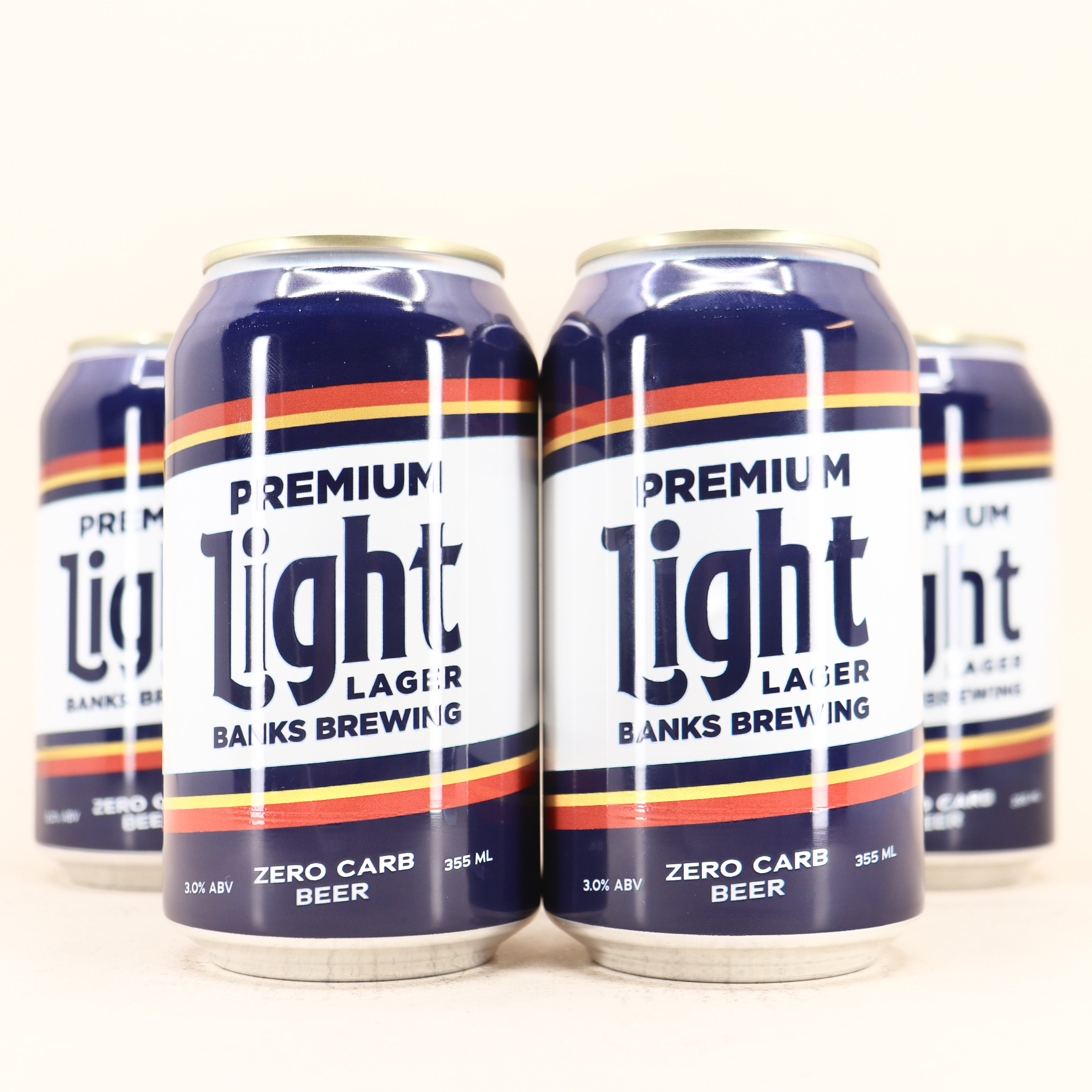 Banks Premium Light Lager Can 355ml 4 Pack – Beermash
