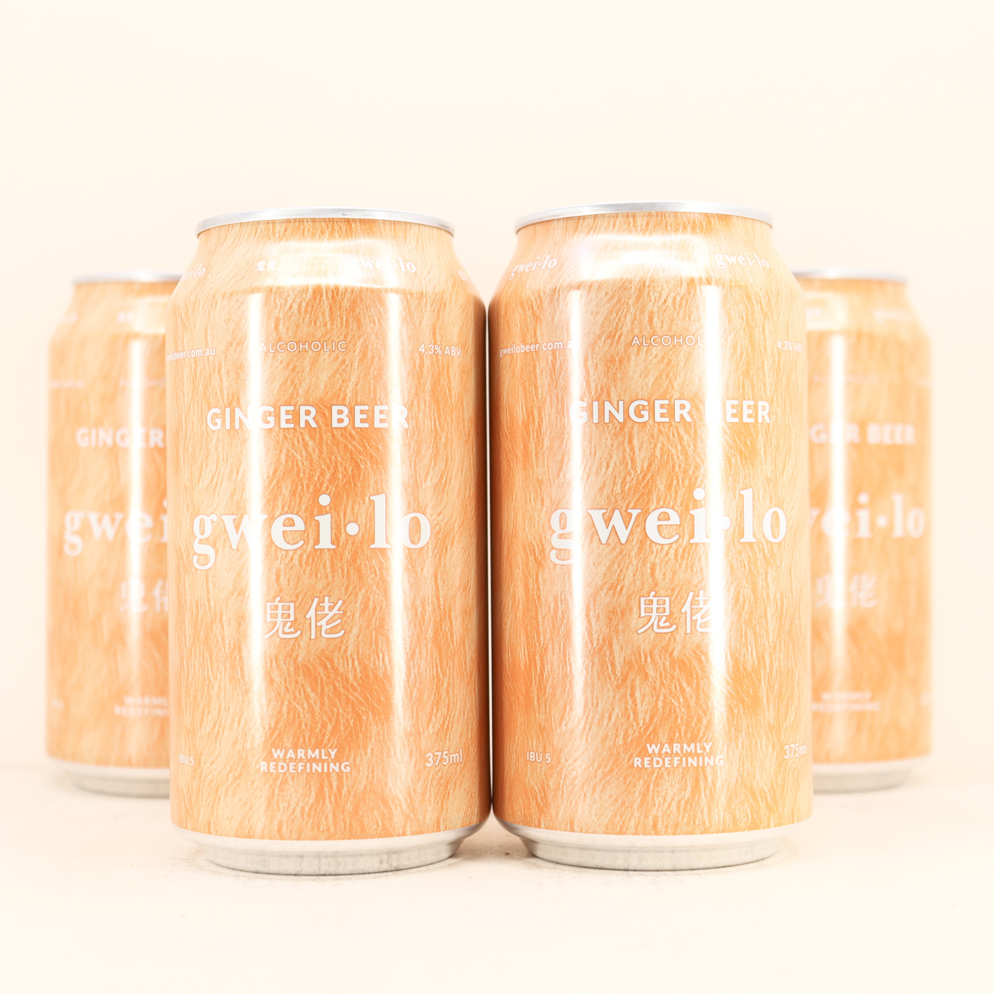 Gweilo Ginger Beer Can 375ml 4 Pack – Beermash