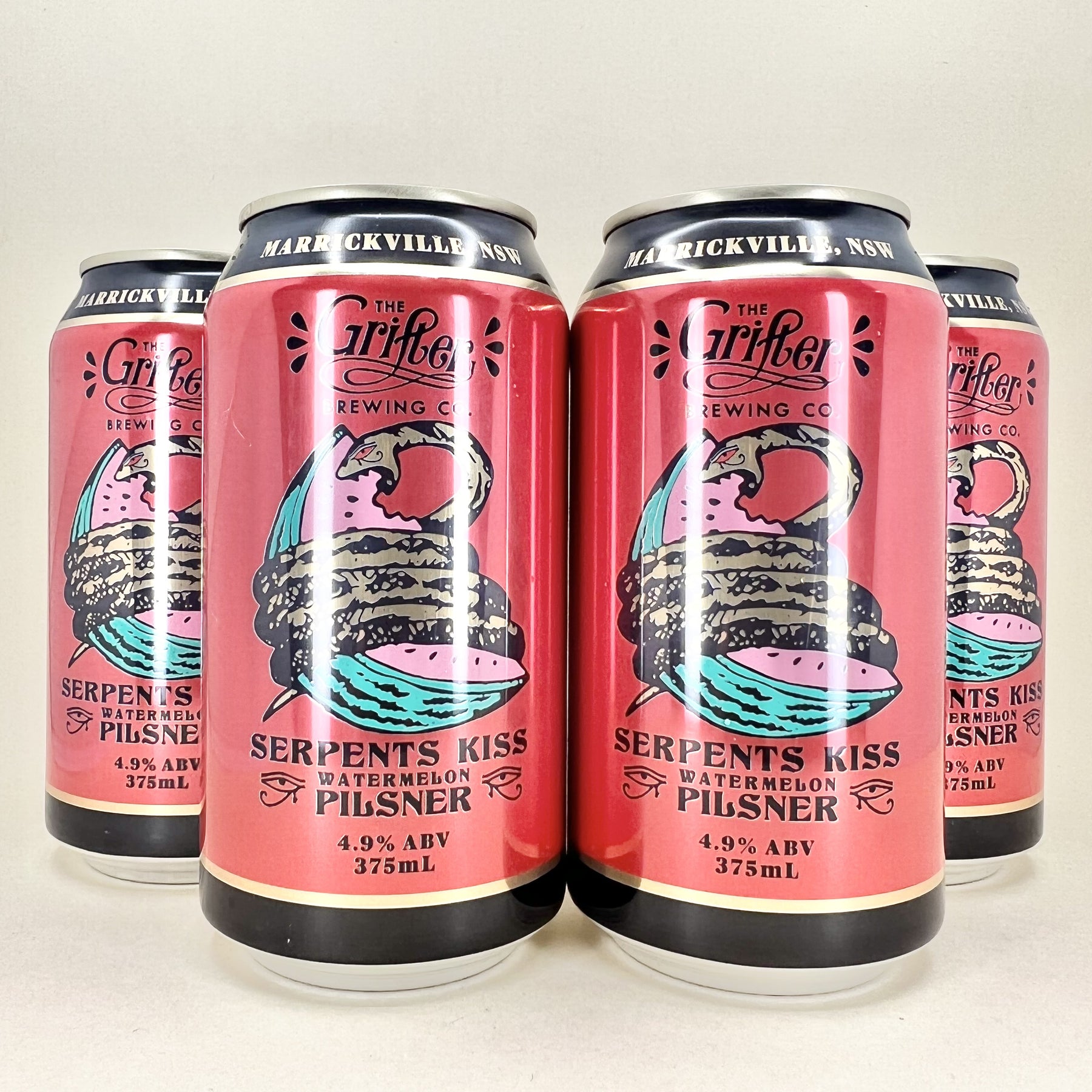 Grifter Serpents Kiss Watermelon Pilsner Can 375ml 4 Pack – Beermash